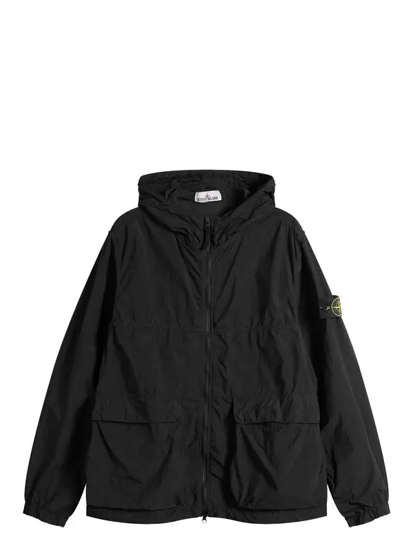 Stone Island Nylon Smerigliato-tc Short Parka - Black
