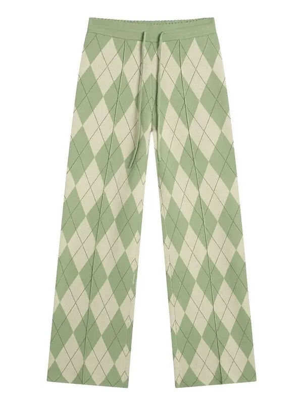 HOUSE OF SUNNY Argyle Lounge Pant - Matcha