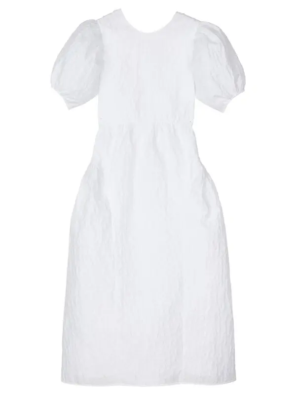 Cecilie Bahnsen Catrine Margueritte Cloqué Dress - White