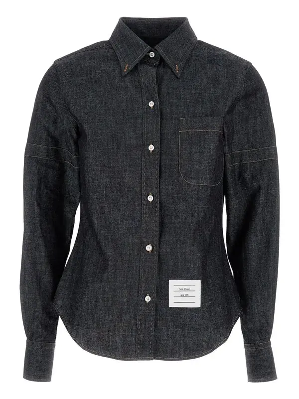 Thom Browne Classic Denim Shirt - Blue