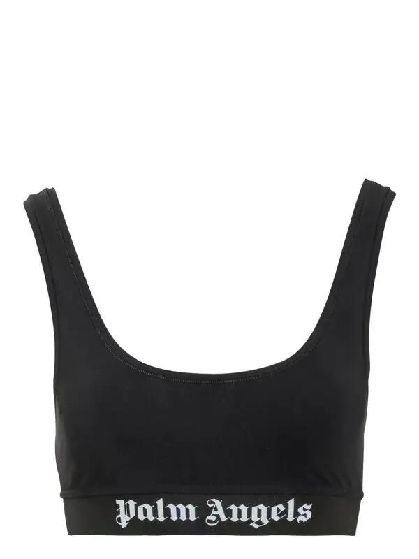 Palm Angels Logo-print Top - Black