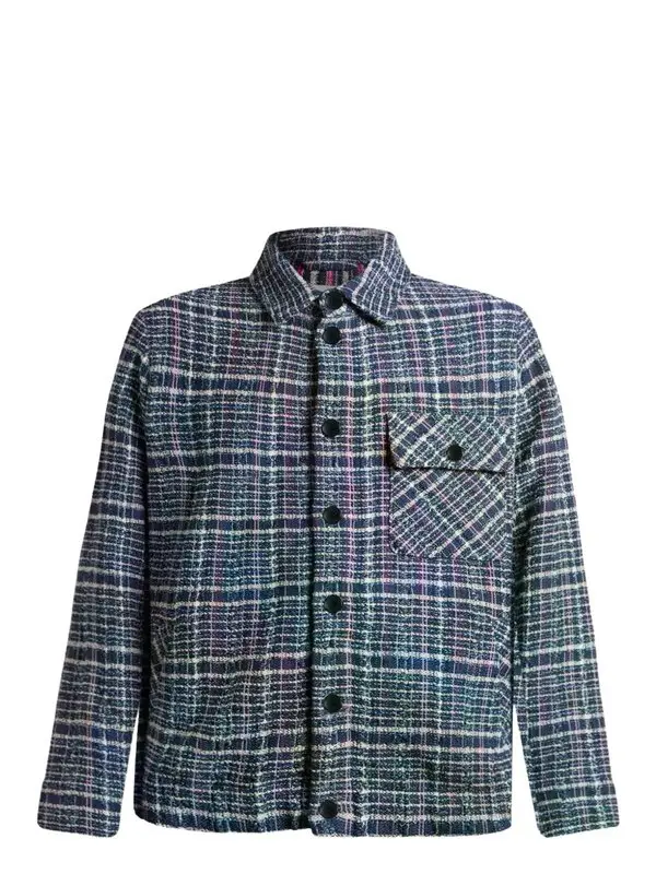 Etro Jacquard Check Jacket - Blue