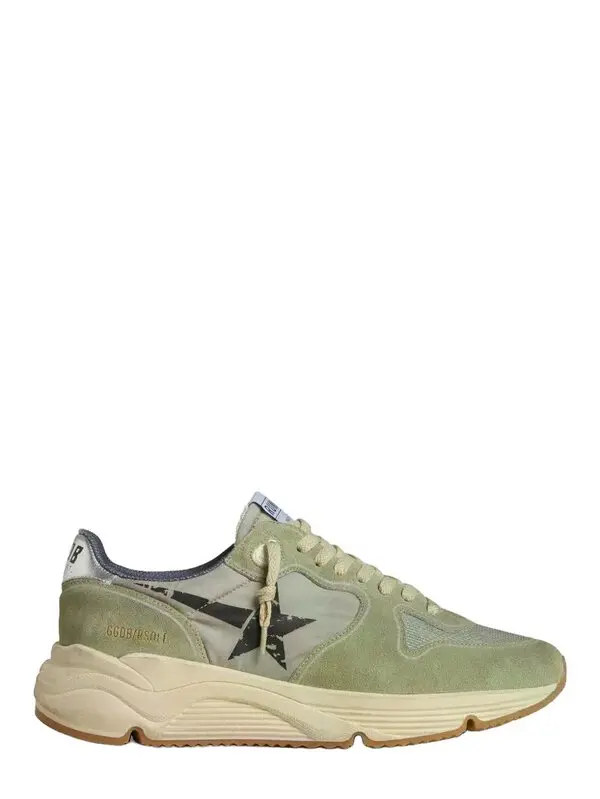 GOLDEN GOOSE Printed Star Suede Sneakers - Green