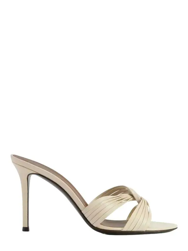 GIUSEPPE ZANOTTI Fara Stiletto Heel Mules - Neutrals