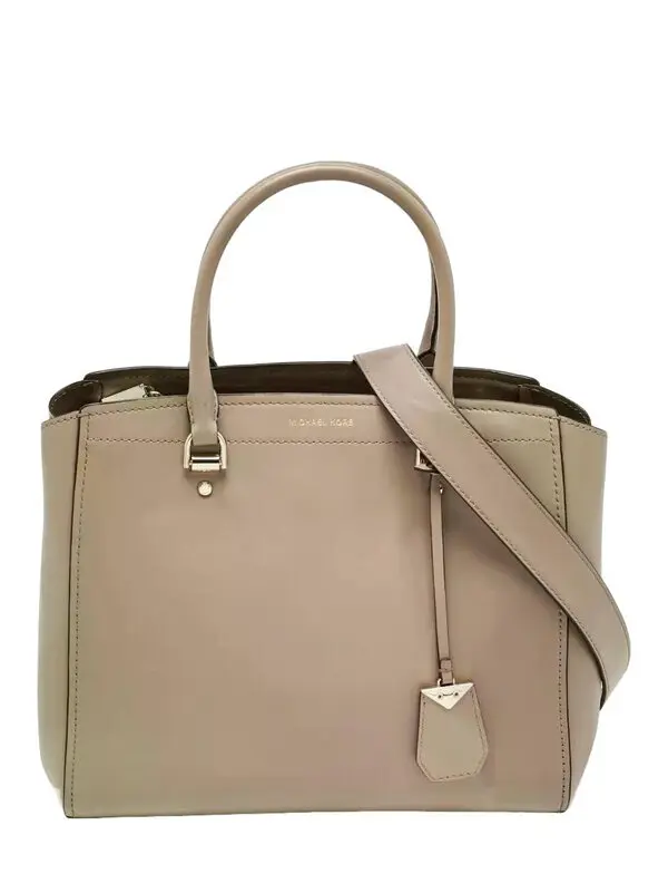 Michael Kors Large Benning Leather Tote Bag - Neutrals