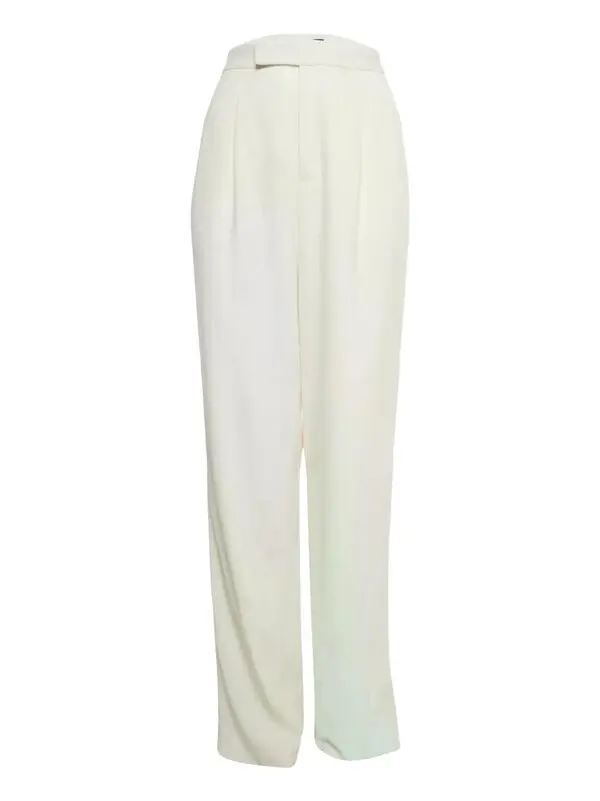 Ralph Lauren Purple Label Crepe Stripe Trousers - White