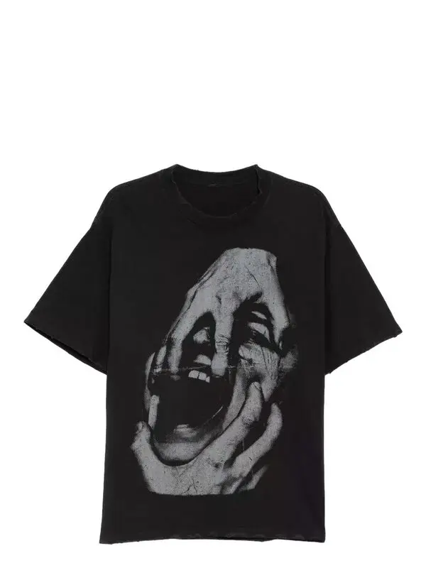 WARMAN Graphic-print T-shirt - Black