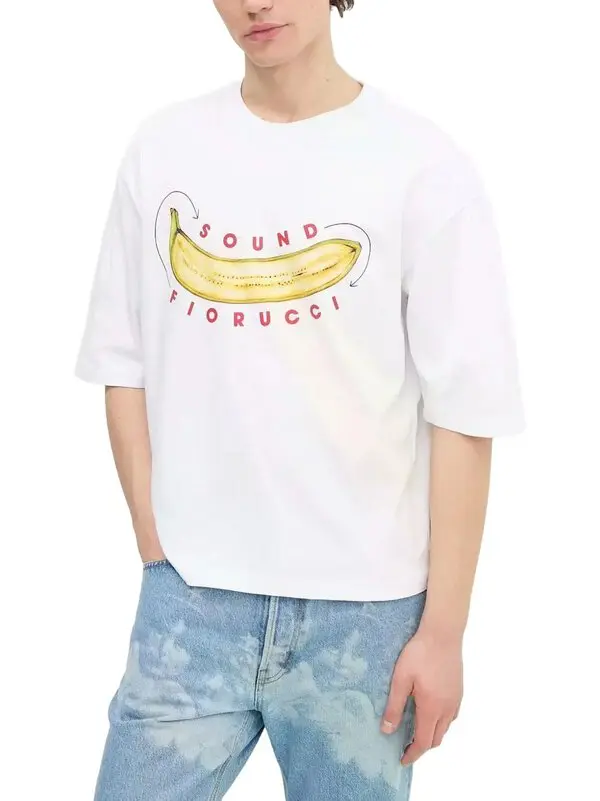 Fiorucci Banana-print T-shirt - White
