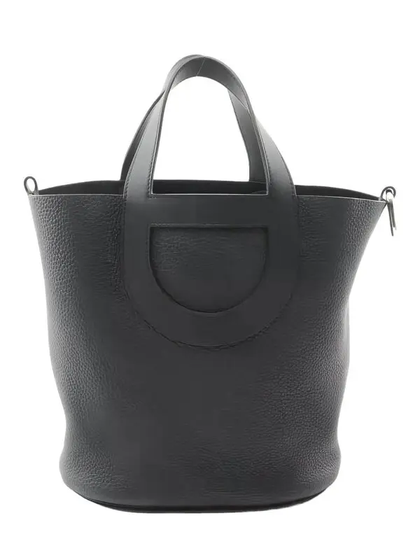 Hermès In The Loop Leather Handbag - Black
