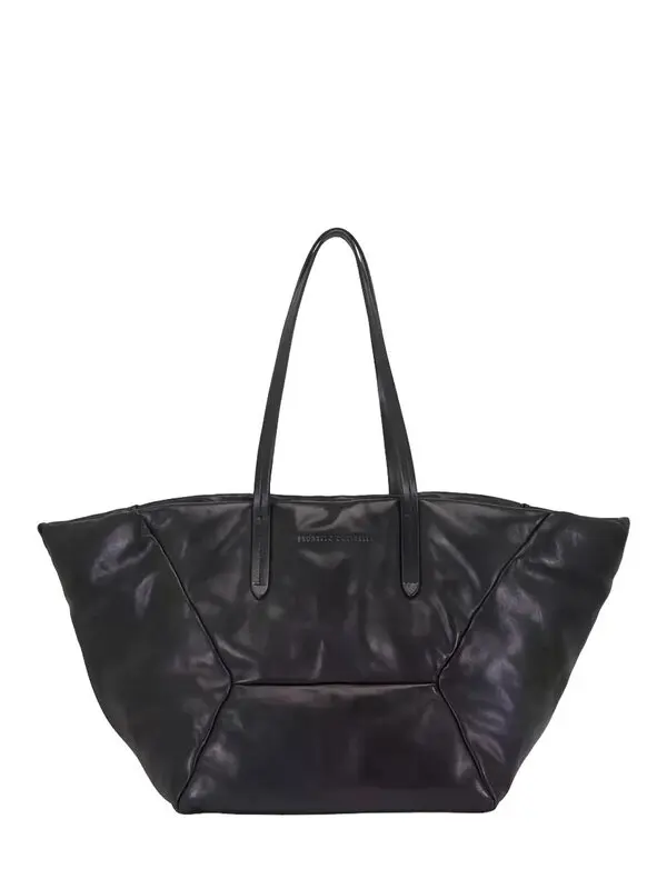 Brunello Cucinelli Medium Panelled Tote Bag - Black
