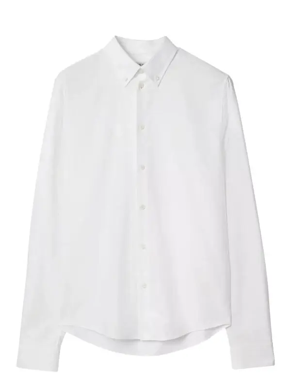 Burberry Equestrian-knight Detail Oxford Shirt - White
