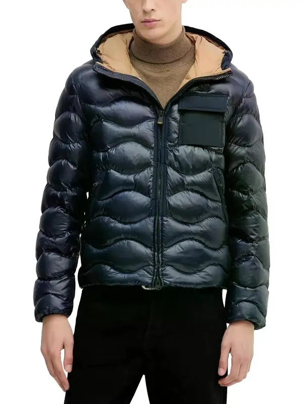 BLAUER. Hooded Quilted Jacket - Blue