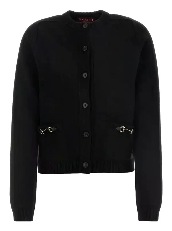 Gucci Horsebit Buttoned Cardigan - Black