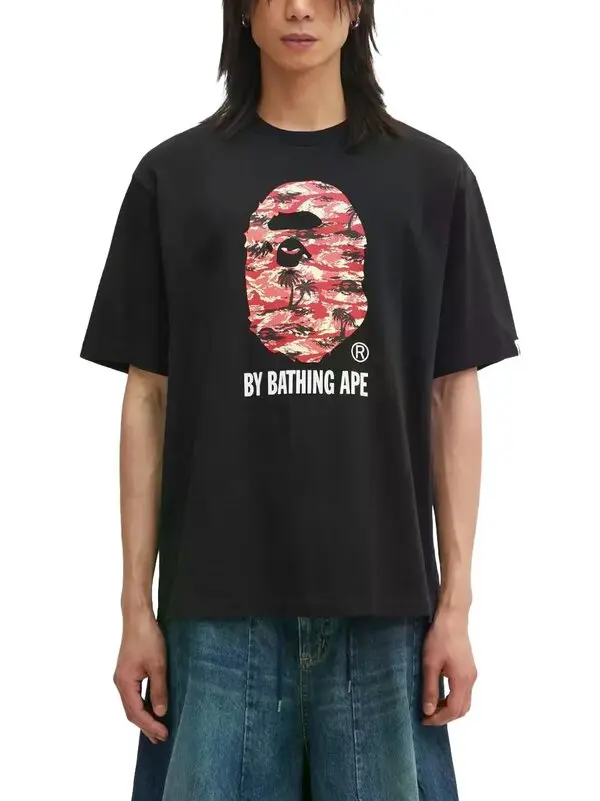 A BATHING APE Graphic-print Crew-neck T-shirt - Black