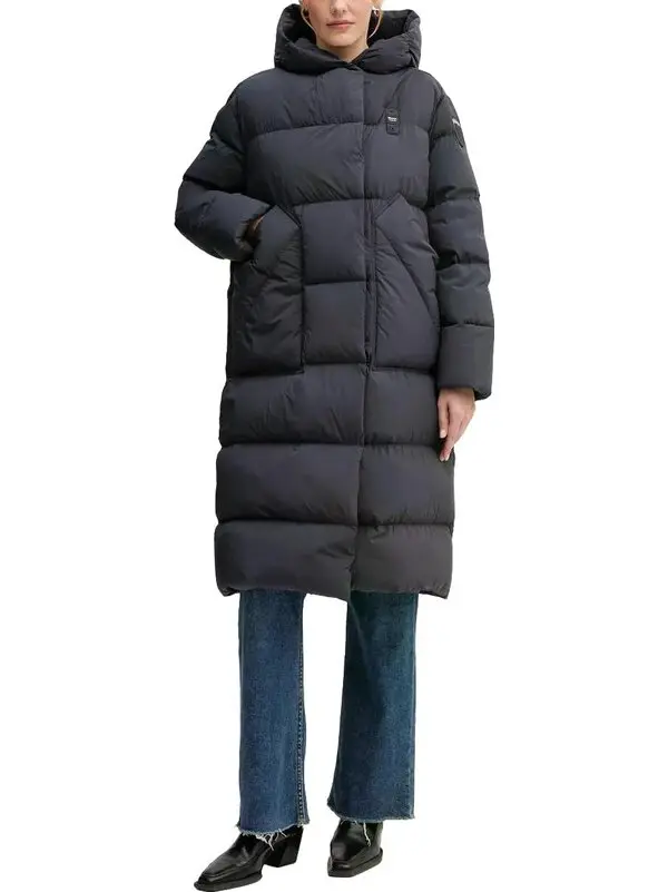 BLAUER. Hooded Padded Coat - Blue