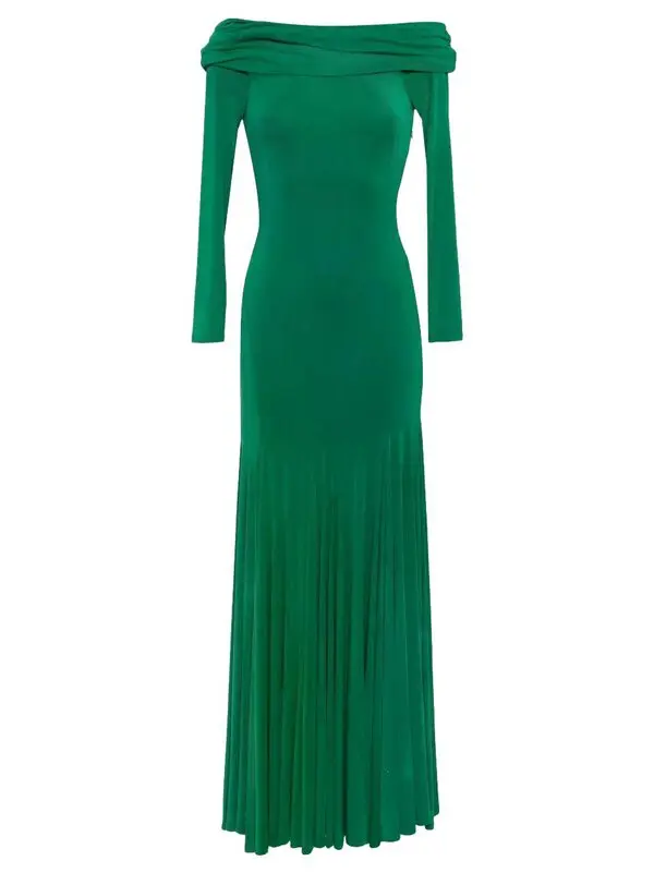 Alice + Olivia Draped-detailing Maxi Dress - Green