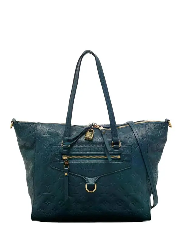 LOUIS VUITTON Pm Embossed Leather Tote - Blue