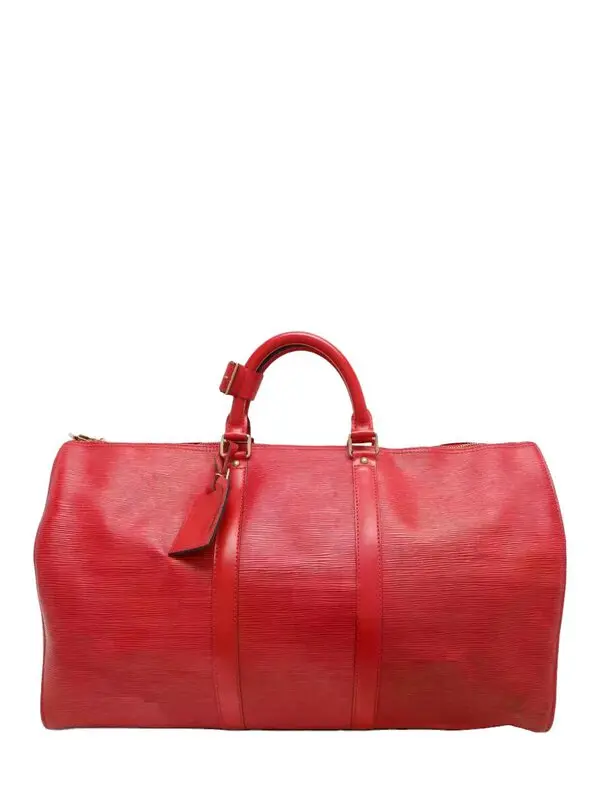 LOUIS VUITTON Epi Leather Keepall Bag - Red