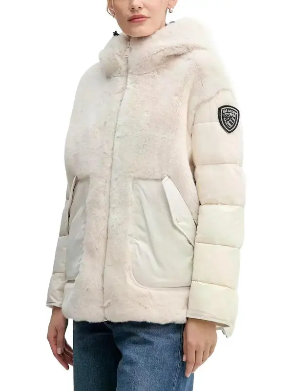 BLAUER. Hooded Padded Jacket - Neutrals
