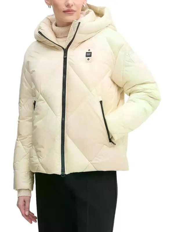 BLAUER. Quilted Hooded Jacket - Neutrals