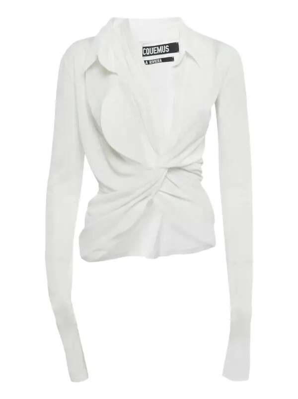 Jacquemus La Riviera Long-sleeve Blouse - White