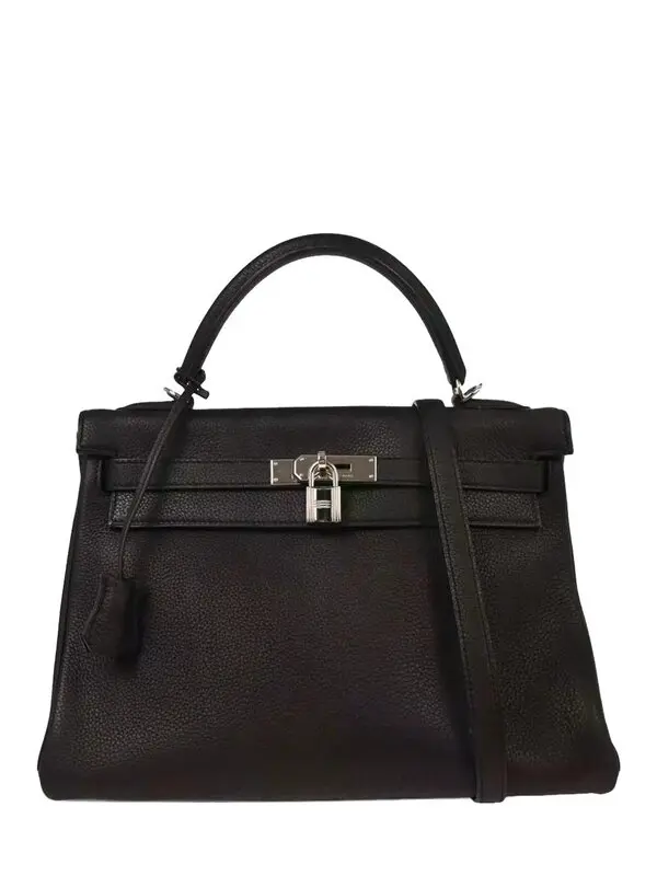 Hermès Kelly 32 Leather Tote Bag - Black