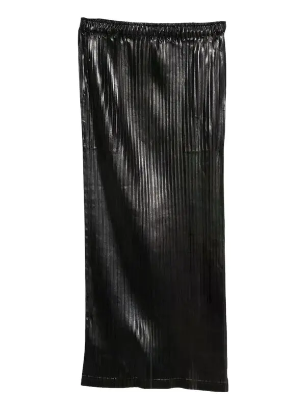 Issey Miyake Pleated Midi Skirt - Black