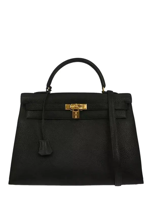 Hermès 1996 Kelly 35 Leather Tote Bag - Black
