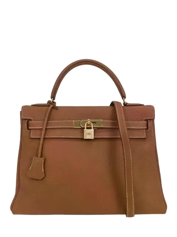 Hermès 1999 32 Kelly Leather Tote Bag - Brown