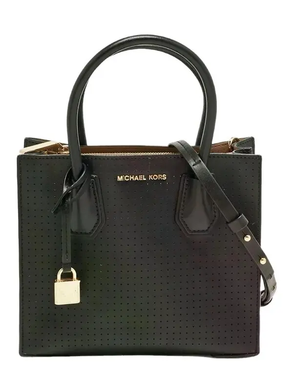 Michael Kors Mercer Perforated Leather Tote - Black