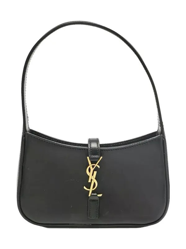 Saint Laurent Mini Le 5 À 7 Leather Shoulder Bag - Black