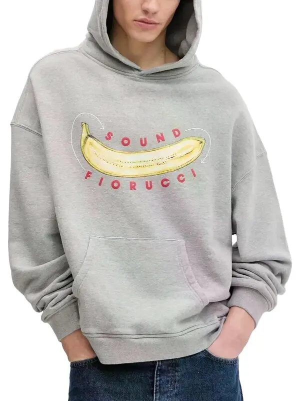 Fiorucci Graphic Print Hoodie - Grey