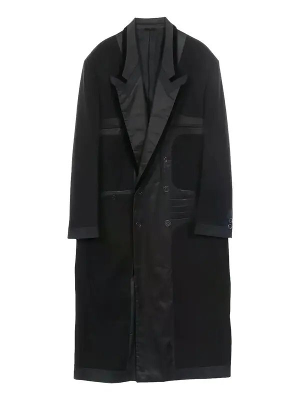 Fendi Double-breasted Wool Coat - Black