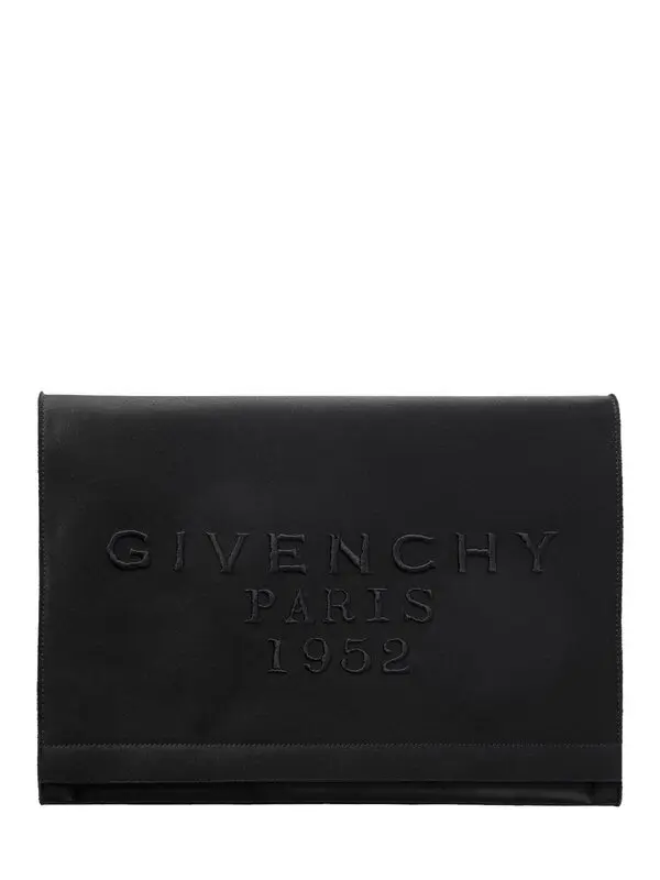 Givenchy Embroidered Satin Pouch - Black