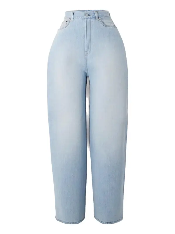 Acne Studios Padded High-rise Wide-leg Jeans - Blue