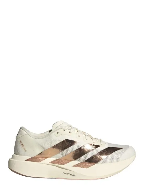 Adidas Adizero Evo Sl Metallic Stripes Sneakers - Off White/copper Metallic/blush Pink