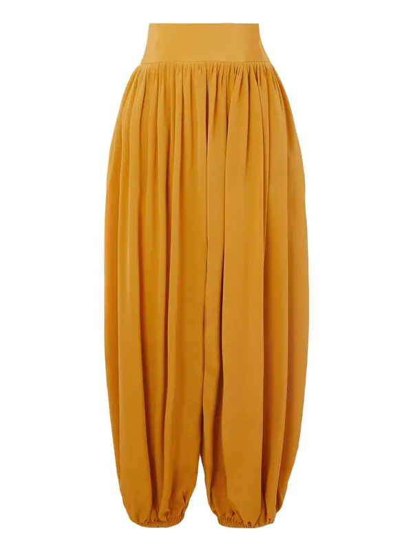 Altuzarra Kiddo Silk Tapered Pants - Yellow
