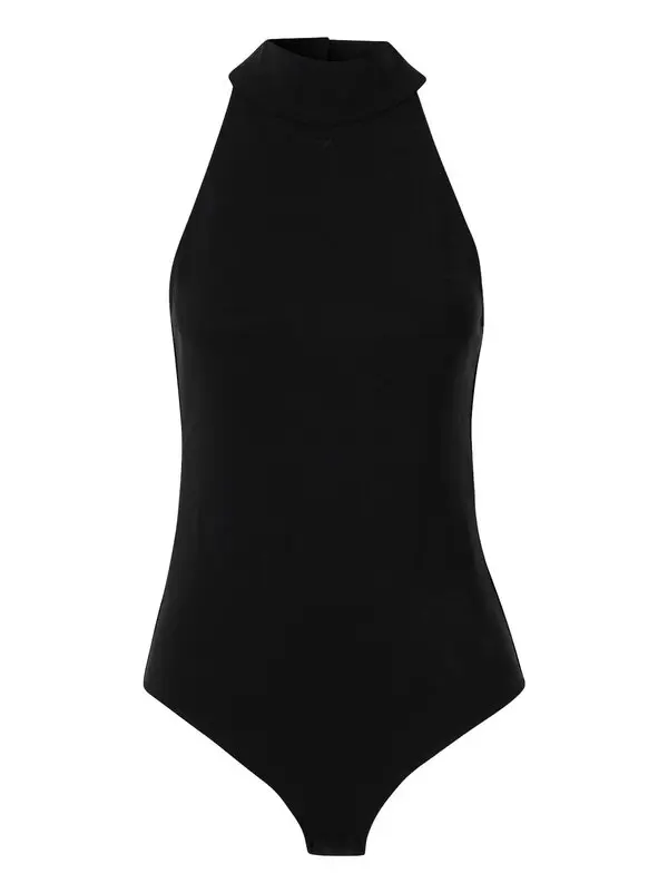 COURREGES Stretch-jersey Halterneck Bodysuit - Black