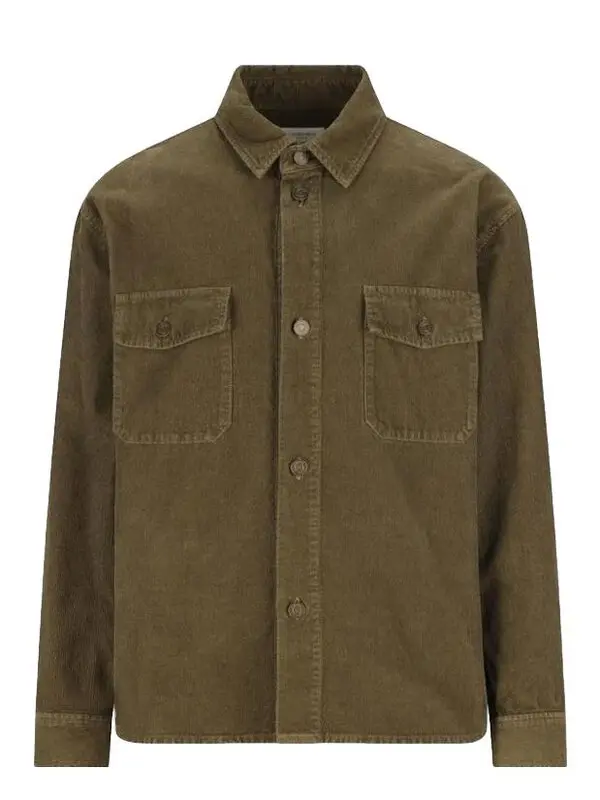 Saint Laurent Db Long Overshirt - Hunting Khaki