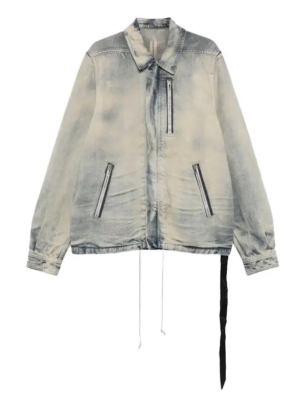 Rick Owens Denim Giacca Jacket - Mineral Pearl
