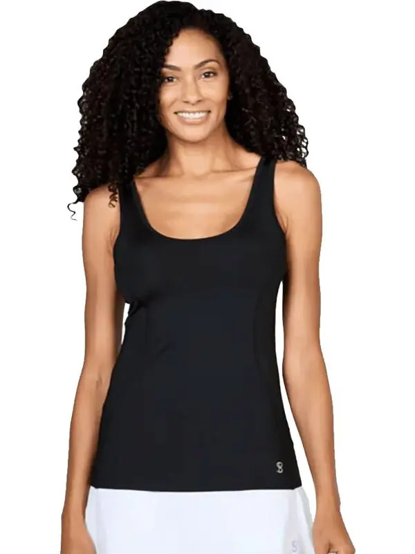 SOFIBELLA Tennis X-tank Top - Black