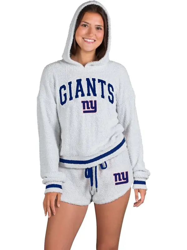 CONCEPTS SPORT New York Giants Hoodie And Shorts Set - Gray