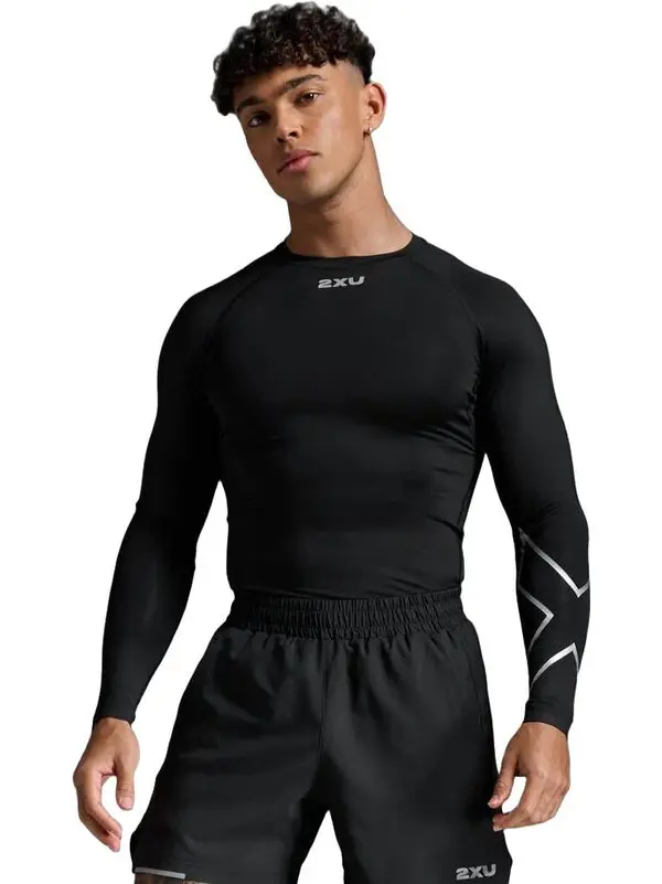 2xu Core Compression Long Sleeve - Black/silver