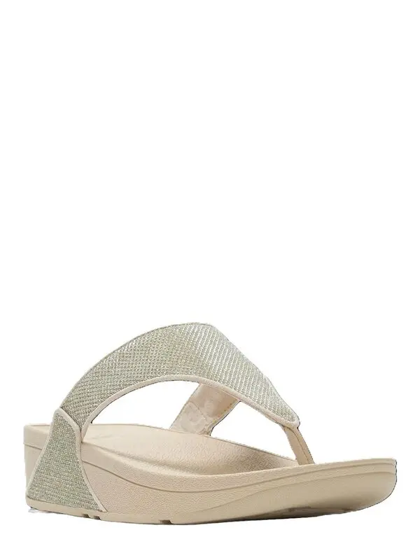 Fitflop Lulu Shimmerglitz Thong Sandals - Platino