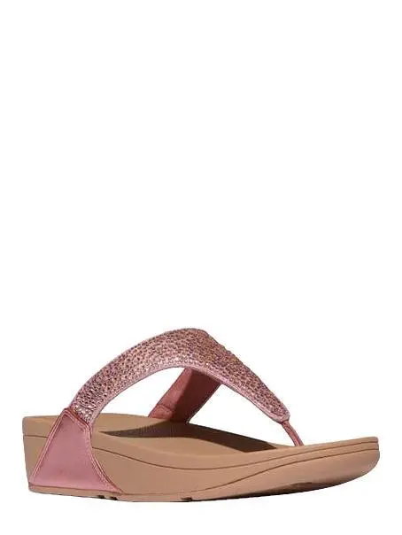 Fitflop Lulu Crystal Mix Metallic Sandals - Metallic Rust Rose