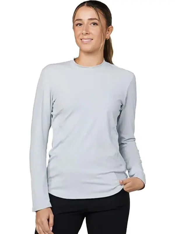 SOFIBELLA Long Sleeve Tennis Shirt - Stone