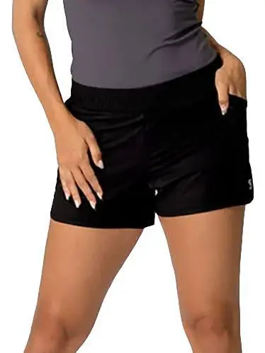 SOFIBELLA Athletic Tennis Shorts - Black