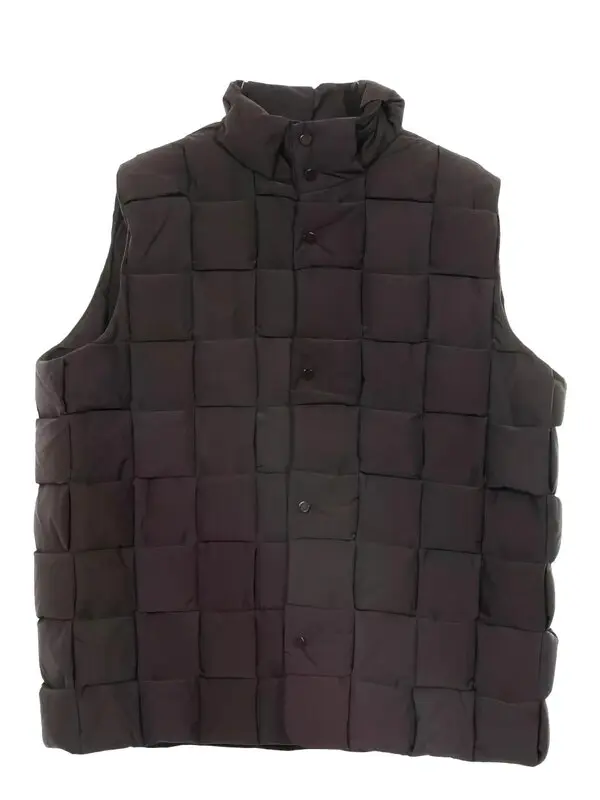 Bottega Veneta 2010s Intrecciato Down Gilet - Brown