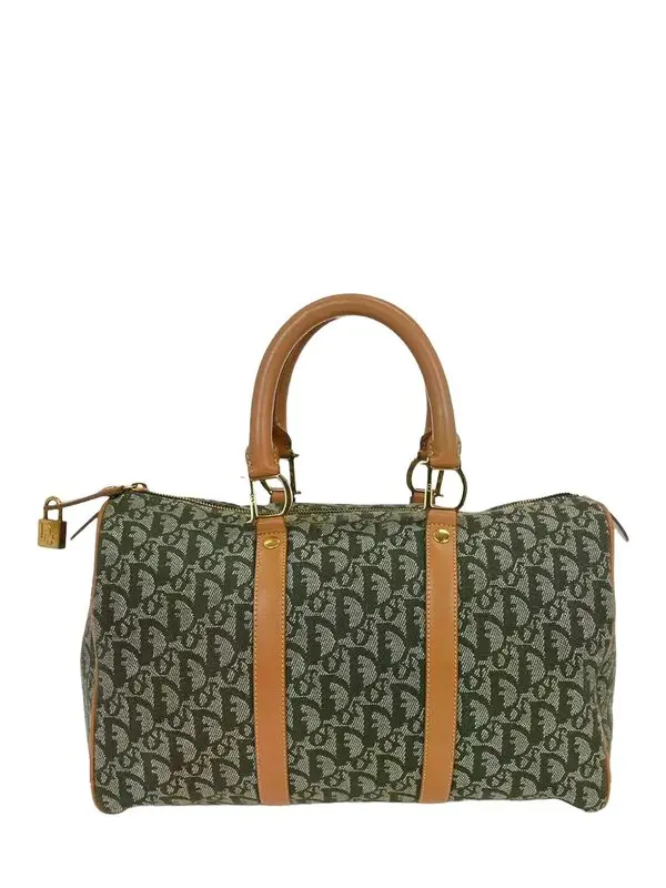 Dior 2001 Trotter Canvas Tote Bag - Green