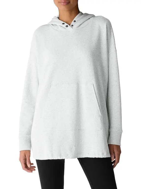 Eileen Fisher Cotton-blend Tunic Hoodie - Dkprl